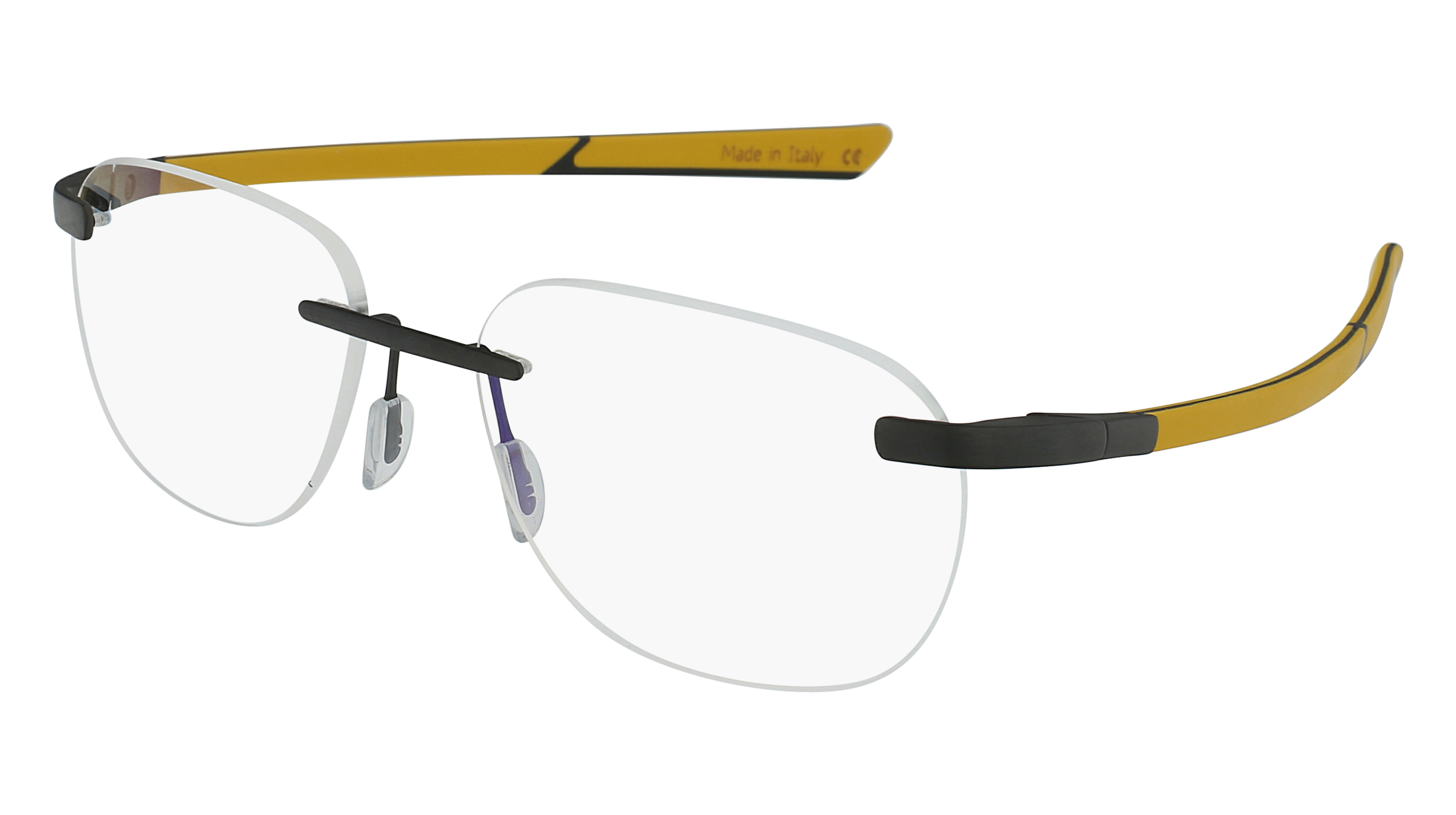 McLaren MLSUPO21 C04 Eyeglasses Matte Black/yellow... | Lens & Luxe