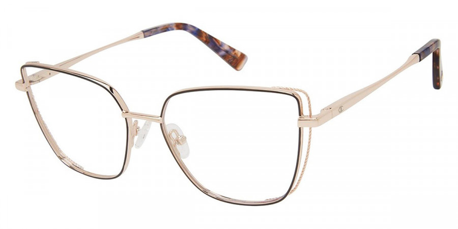 Champion ZINA C01 Eyeglasses Matte Black Gold 54mm... | Lens & Luxe