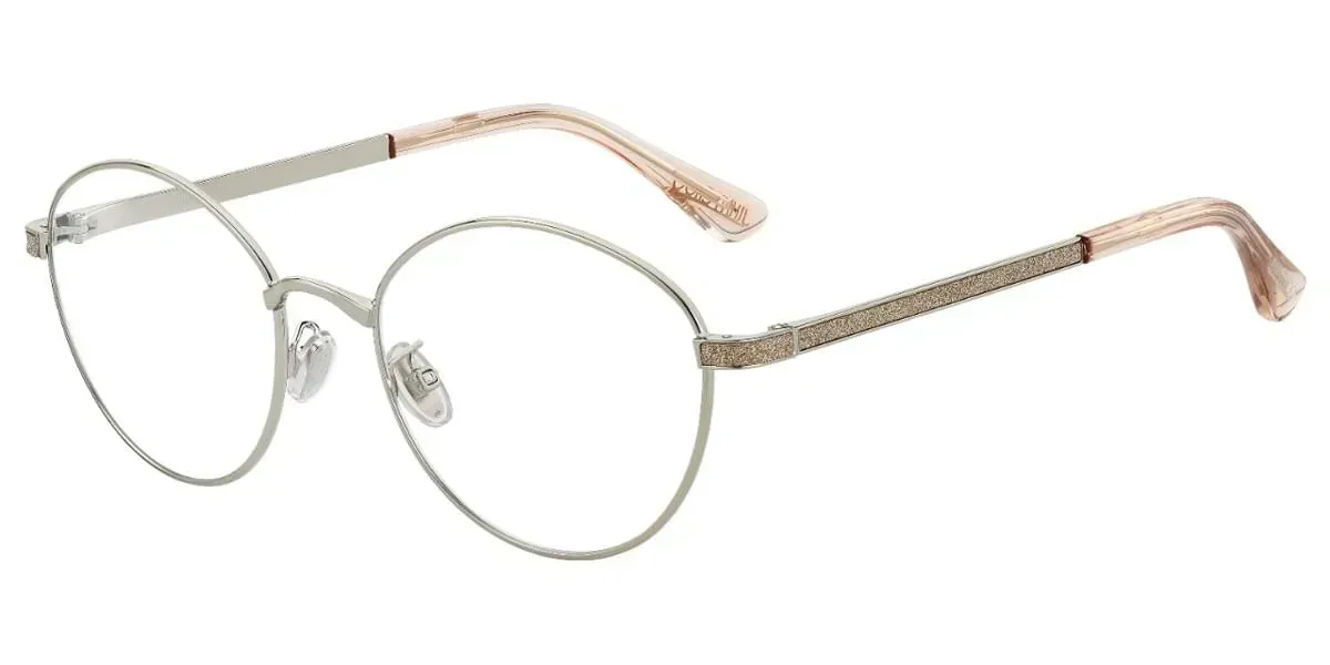 Jimmy Choo JC246/G 0K67 Eyeglasses Silver 51mm Wom... | Lens & Luxe