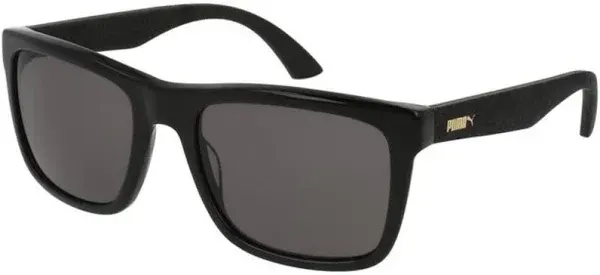 Puma PU0040S 002 Sunglasses Black 54mm Men | Lens & Luxe