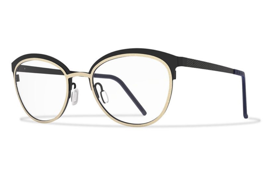 Blackfin BF859 Col. 1019 Eyeglasses Gold/black 51m... | Lens & Luxe