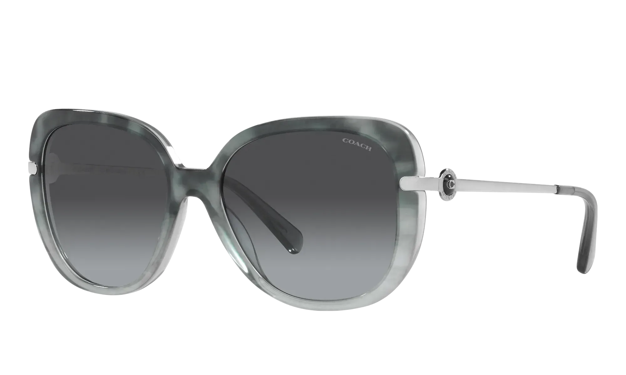 Coach HC8320 Sunglasses Grey 55mm Women | Lens & Luxe